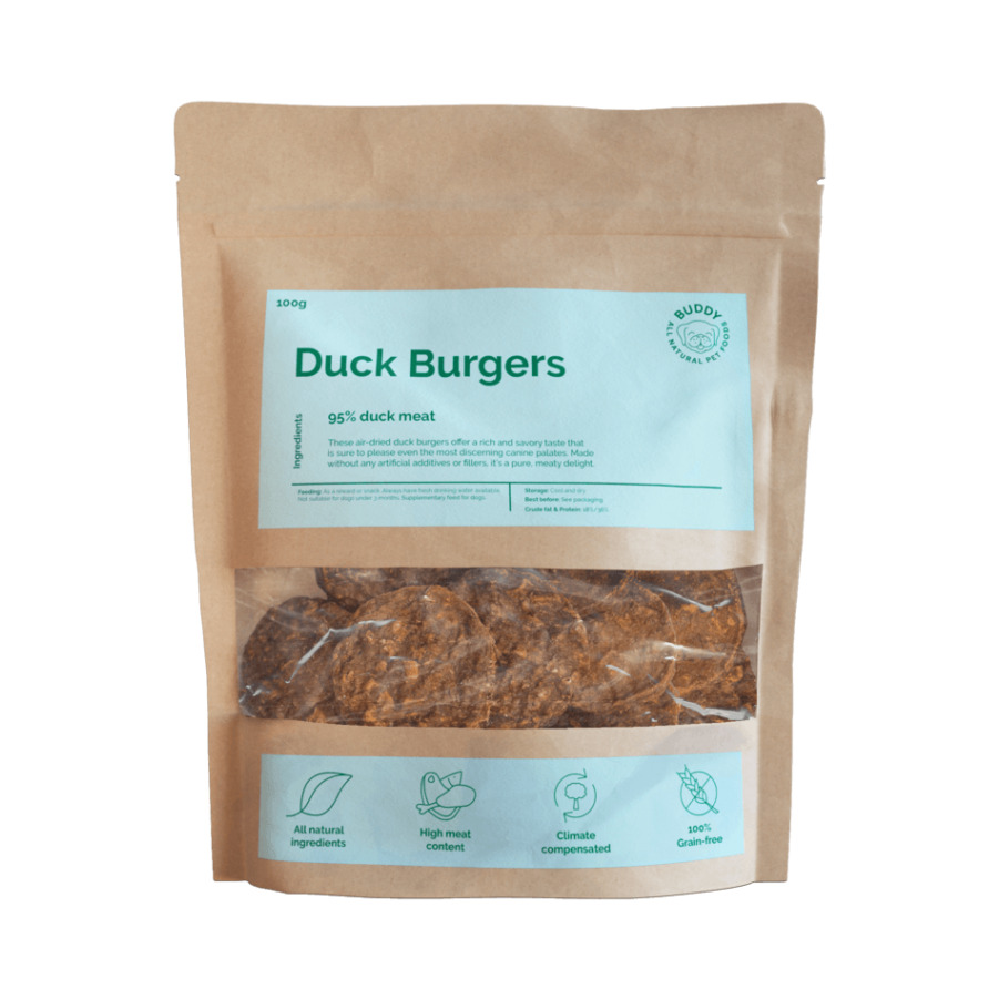Buy Buddy Duck Burgers for your dog | Tinybuddy